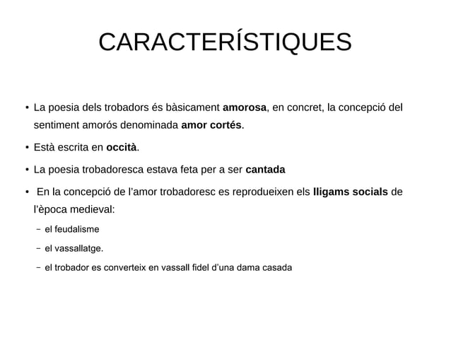 Poesia trobadoresca (Àlex Lluch). Teoria i pràctica | PPT