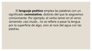TEXTOS POETICOS CARACTERISTICAS DEFINICIONES | PPTX