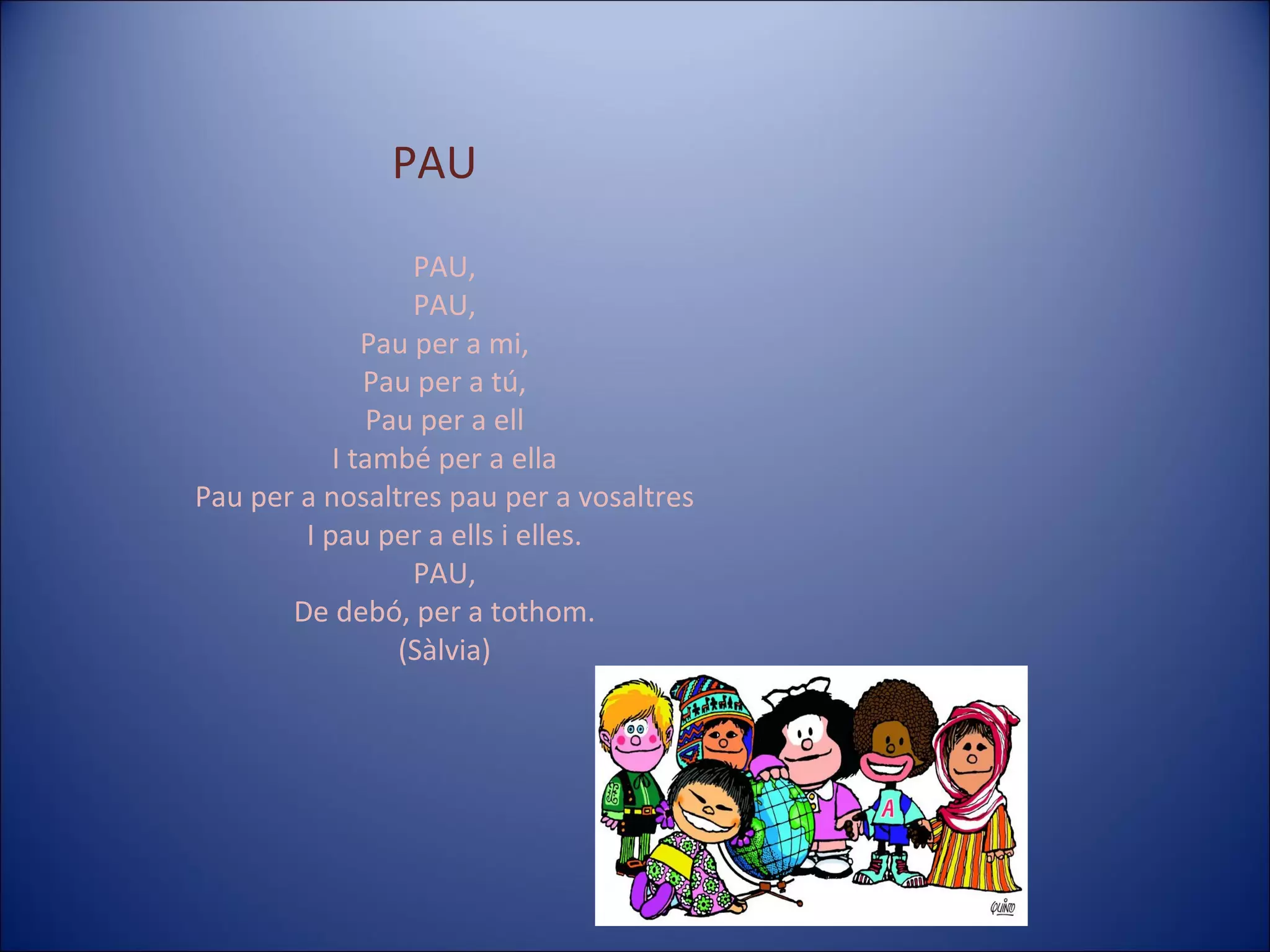 POESIES PER LA PAU | PPT