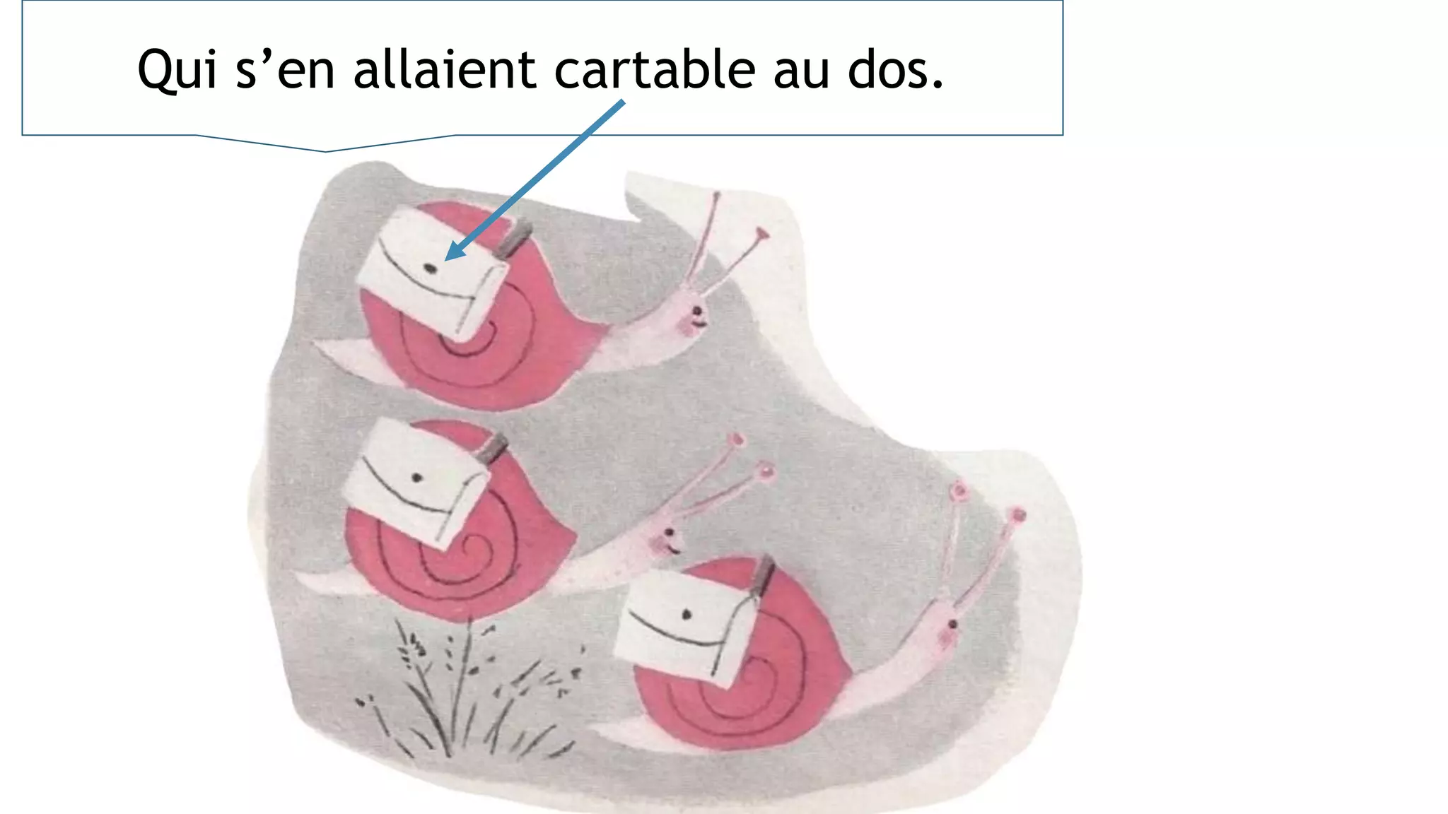 Poesie trois escargots de maurice careme