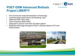 POET and DSM: Producing Advanced Biofuels | PPTX