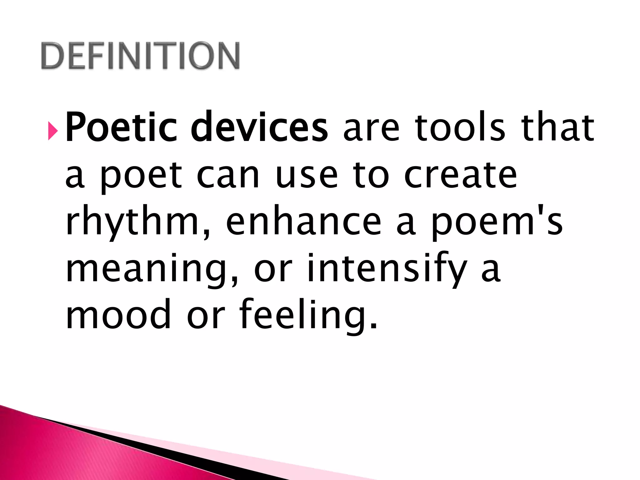 Poetic devices | PPT