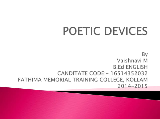 Poetic devices | PPT