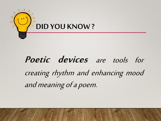 Poetic devices | PPTX