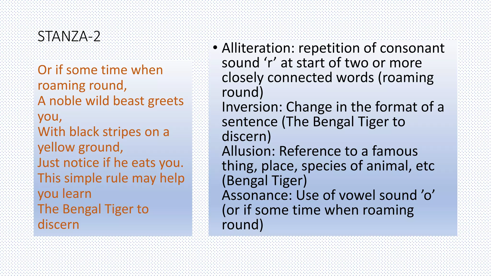 HOW TO TELL WILD ANIMALS CLASS 10 Poetic devices | PPTX
