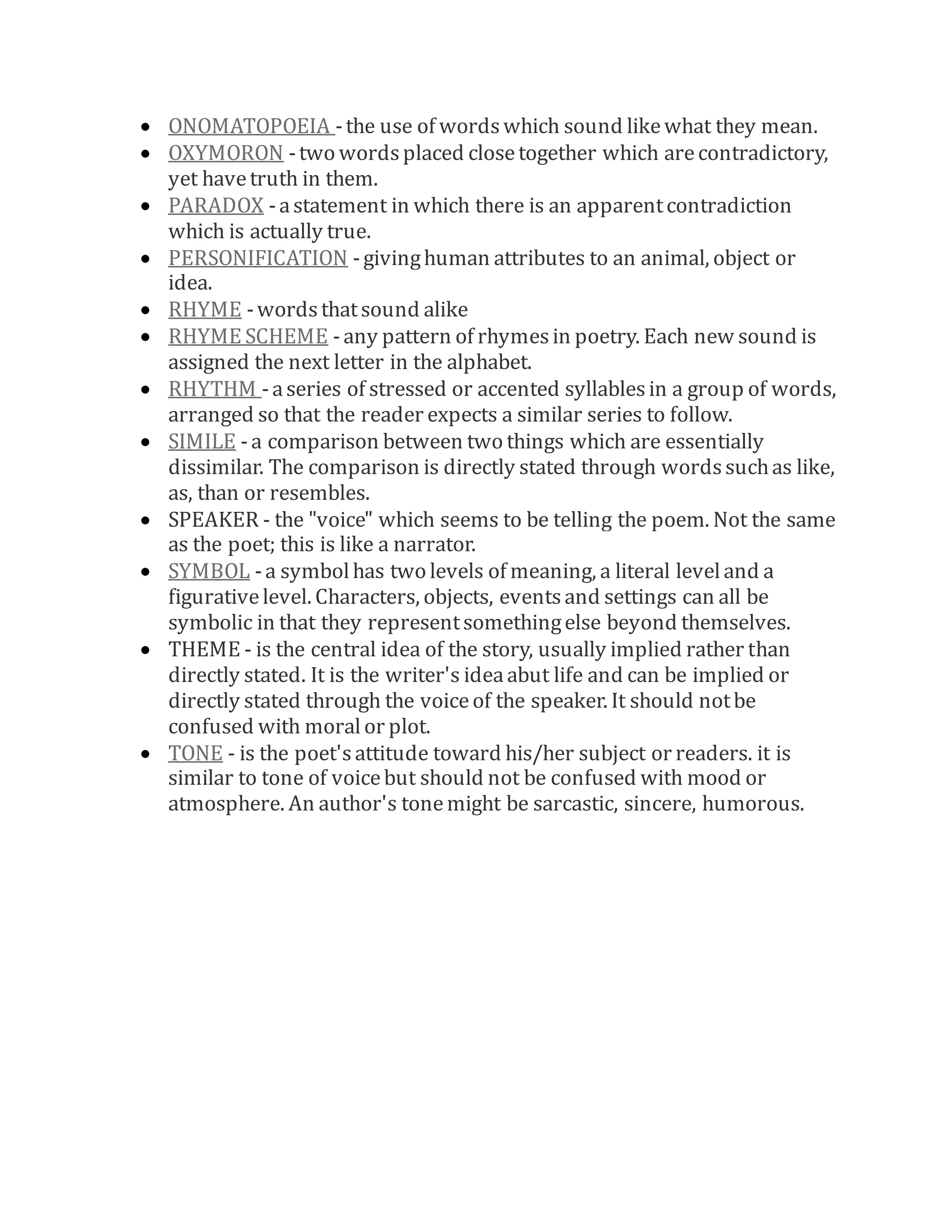 Poetic devices | DOCX