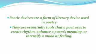 Poetic devices | PPTX