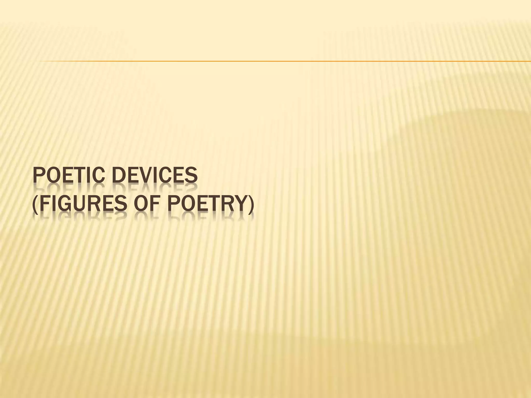 Poetic devices | PPTX