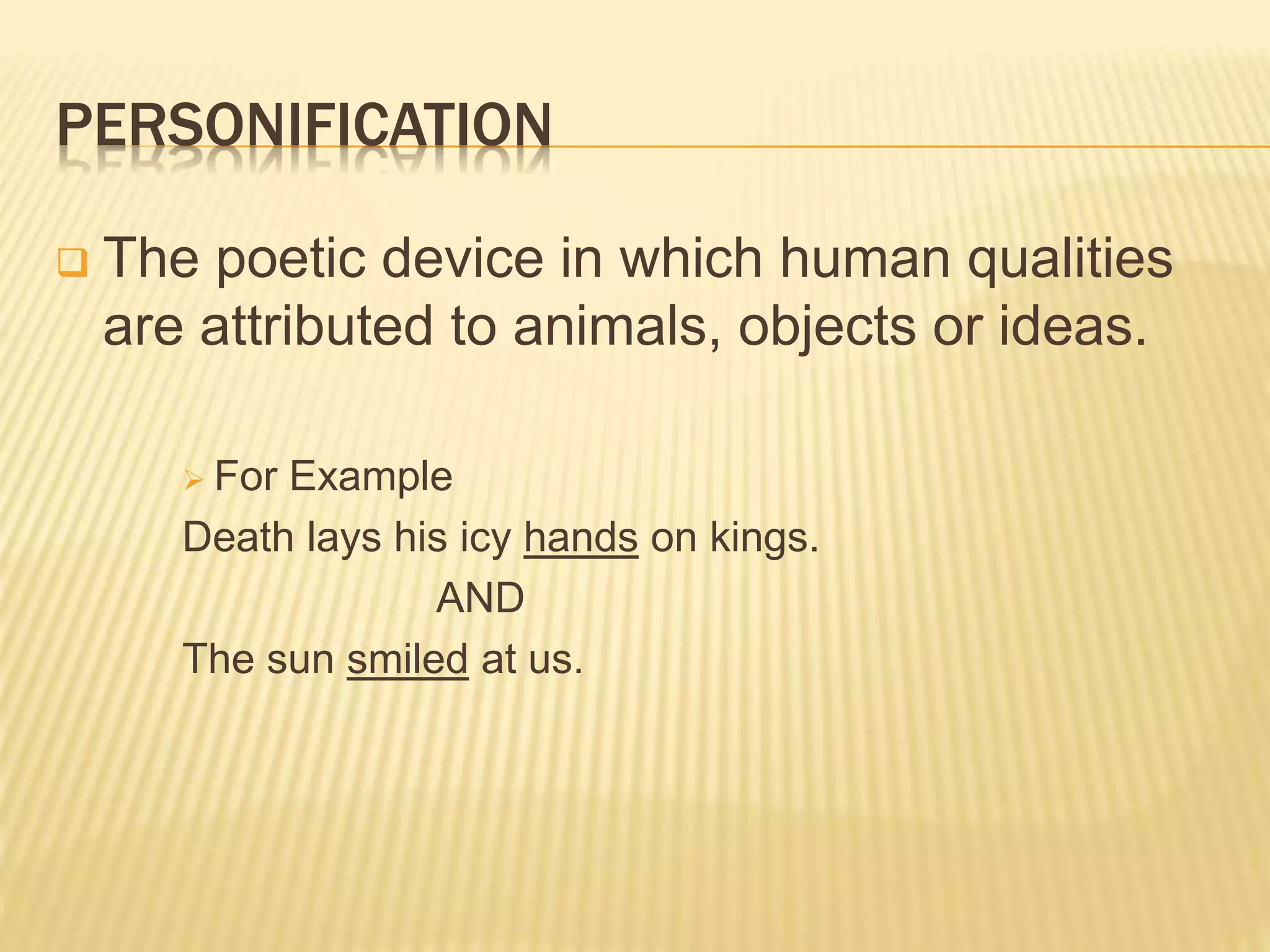 Poetic devices | PPTX