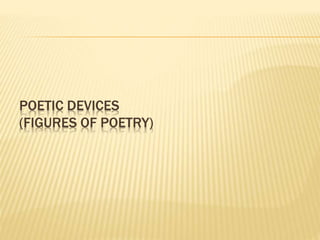 Poetic devices | PPTX