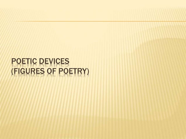 Poetic devices | PPT
