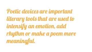 Poetic Devices of English Grammars...... | PPT