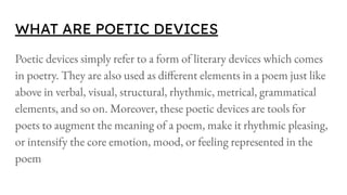 Poetic Devices of English Grammars...... | PDF