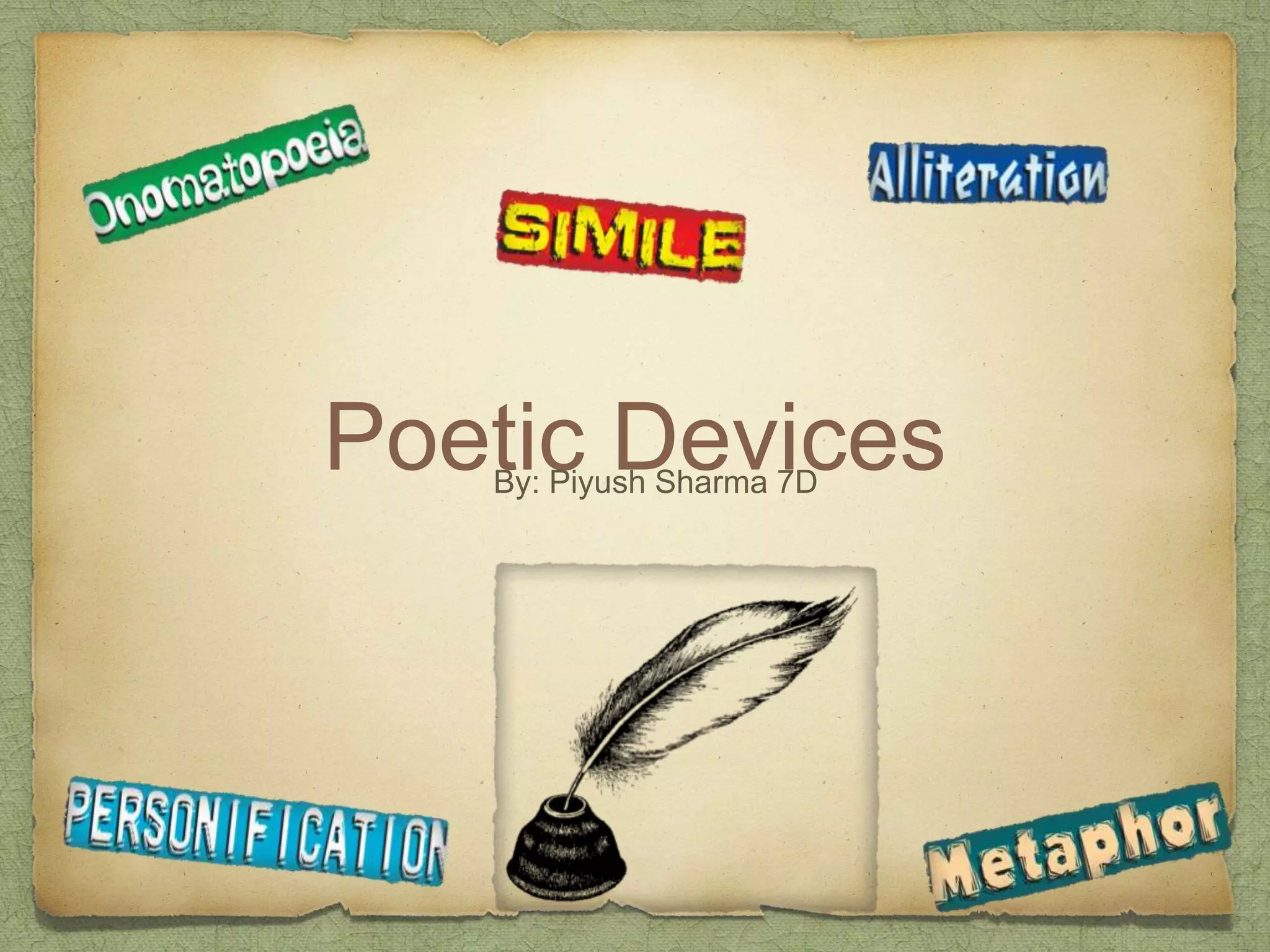Poetic devices (1) | PPTX | Poetry | Books and Literature