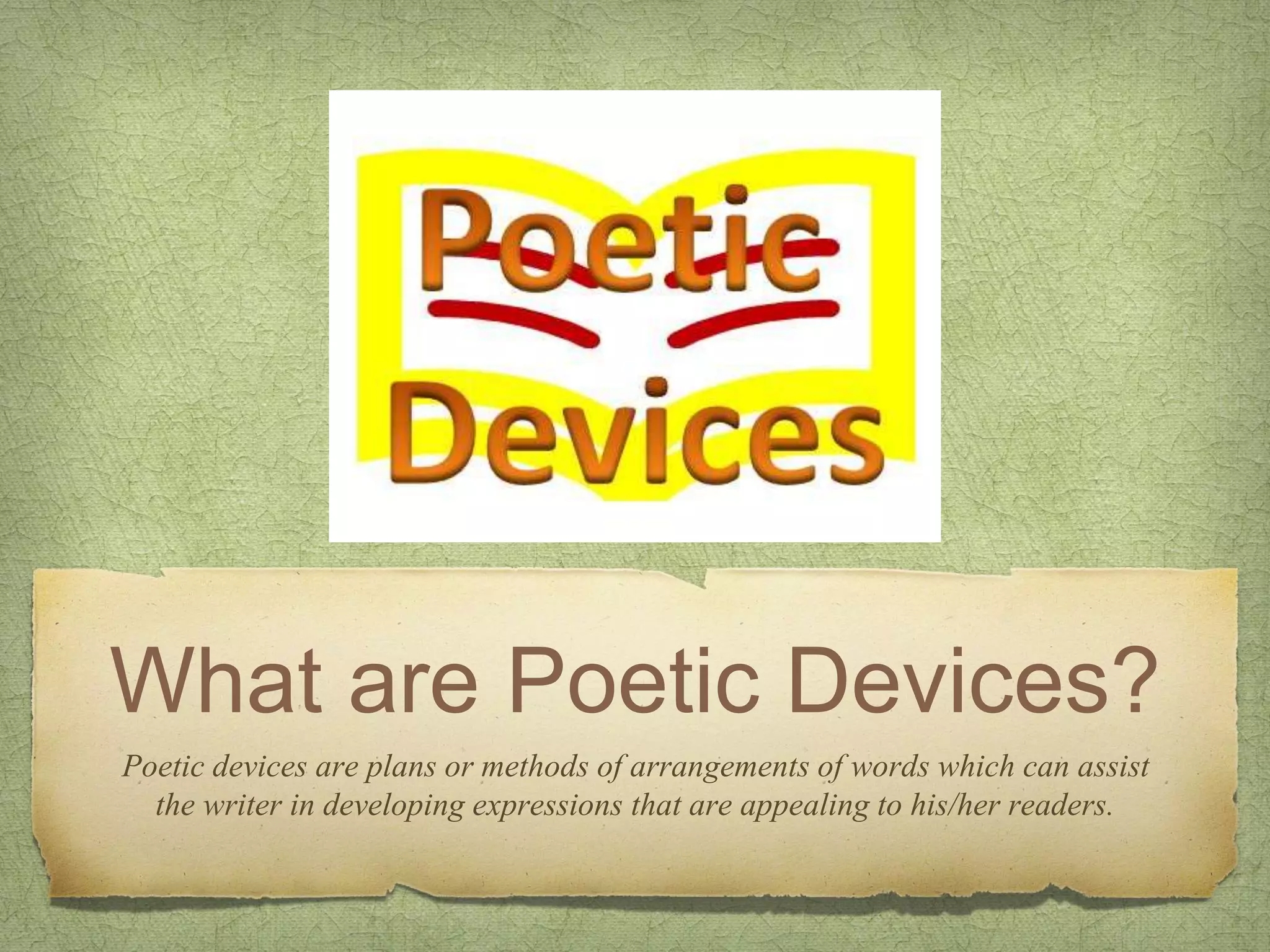 Poetic devices (1) | PPTX