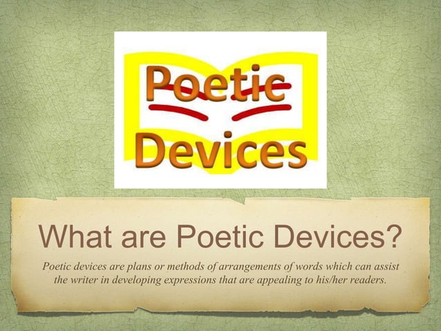 Poetic devices (1) | PPTX | Poetry | Books and Literature