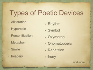 Poetic devices (1) | PPTX