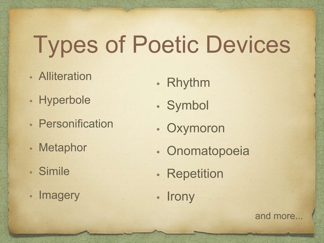 Poetic devices (1) | PPT