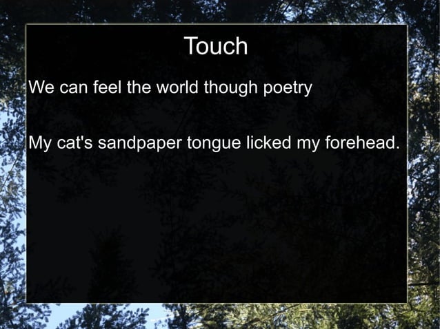 Poetic devices: imagery and the five senses | ODP | Poetry | Books and ...