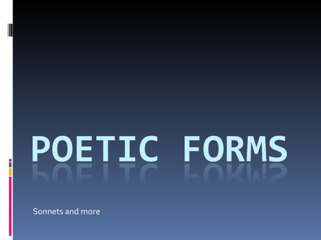 Poetic Forms | PPT