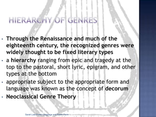 Poetic language and poetic form | PPTX | Poetry | Books and Literature