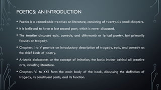 THEORY OF IMITATION AND TRAGEDY FROM POETICS BY ARISTOTLE | PPTX