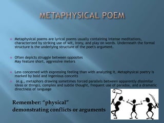 Poetic styles and forms | PPTX