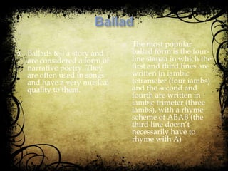 Poetic styles and forms | PPTX