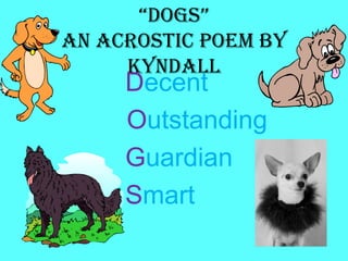 Acrostic Poem Examples For Animals