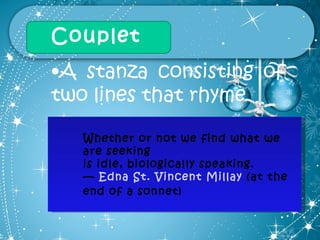 Types and Elements of Poetry | PPT