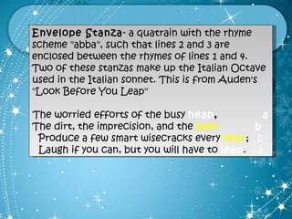 Types and Elements of Poetry | PPT