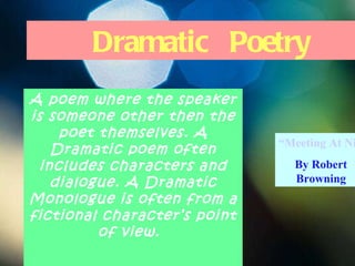 Types and Elements of Poetry | PPT