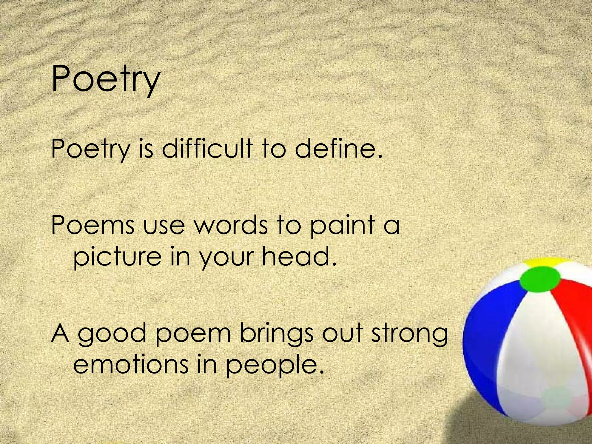 Poetry | PPT | Poetry | Books and Literature