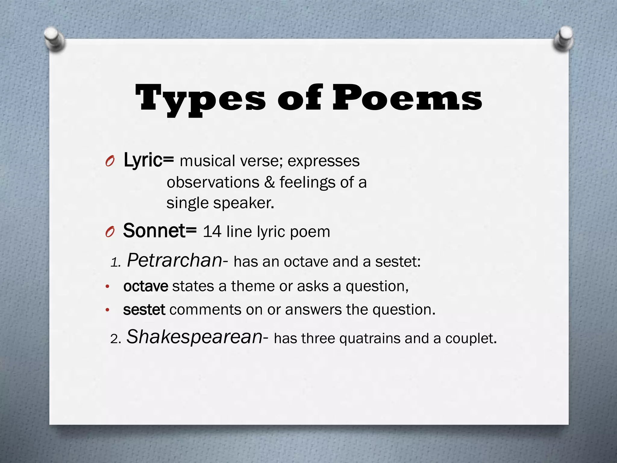 Poetry lesson. | PPTX