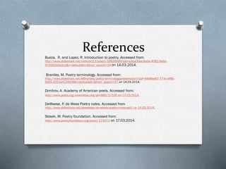 Poetry lesson. | PPTX