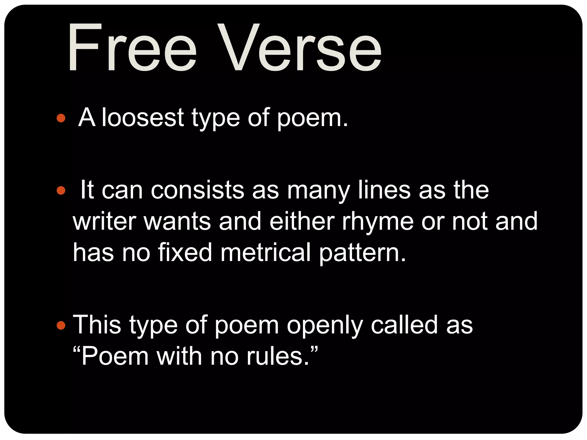 Types Of Poetry | PPTX