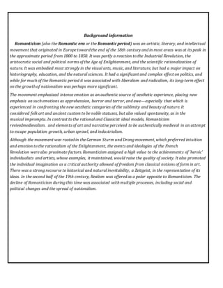 Research Paper : Romantic Poetry | DOCX