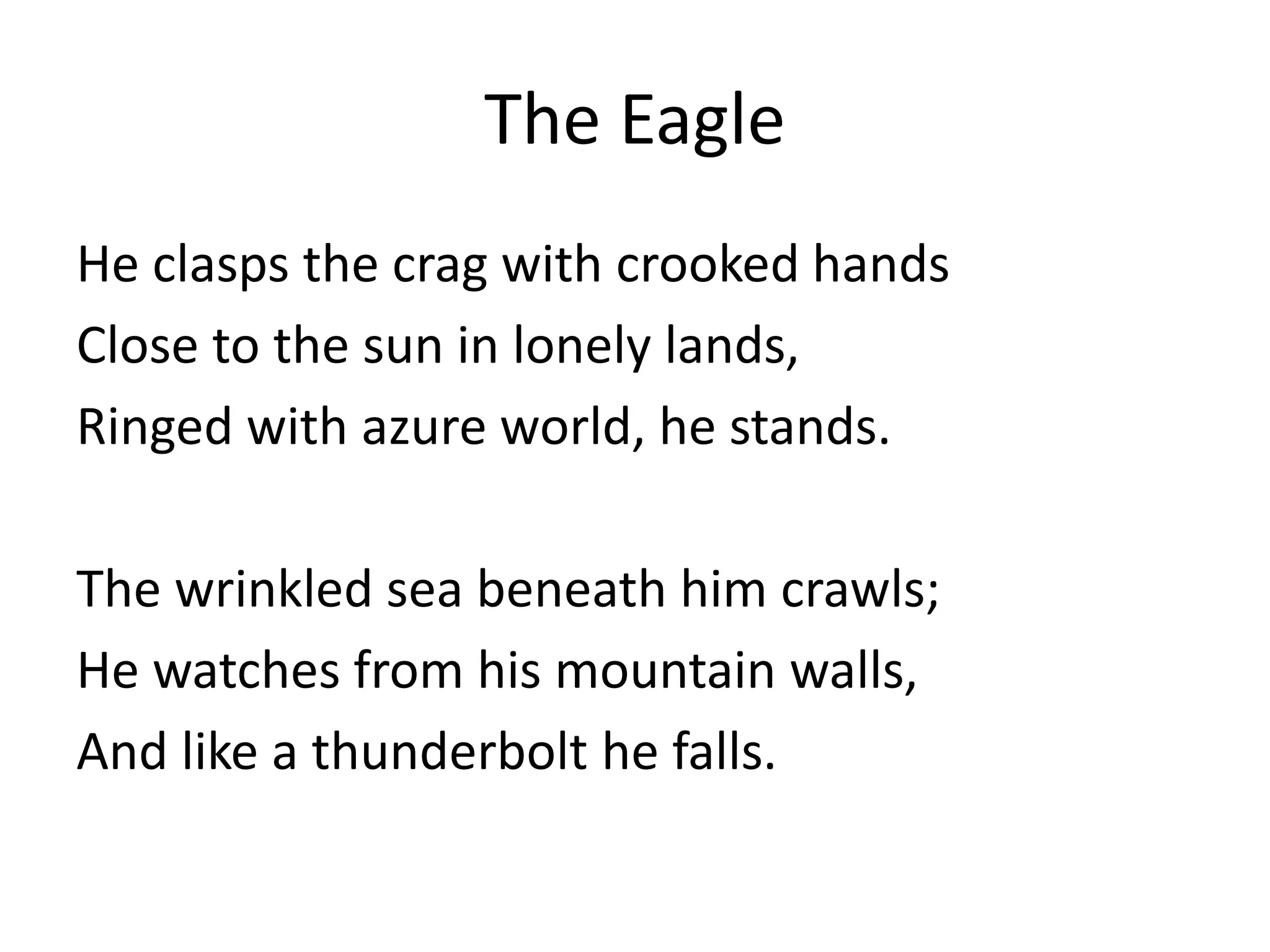 The Eagle Poetry | PPT