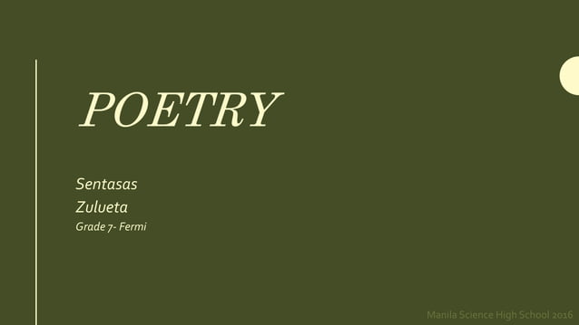 All About Poetry (Elements and Types of Poetry) | PPTX