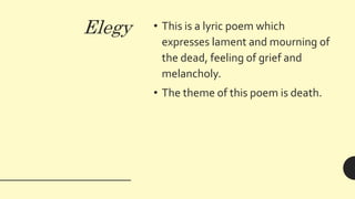All About Poetry (Elements and Types of Poetry) | PPTX
