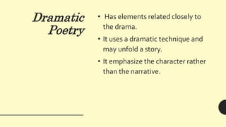 All About Poetry (Elements and Types of Poetry) | PPTX