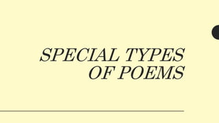 All About Poetry (Elements and Types of Poetry) | PPTX