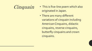 All About Poetry (Elements and Types of Poetry) | PPTX