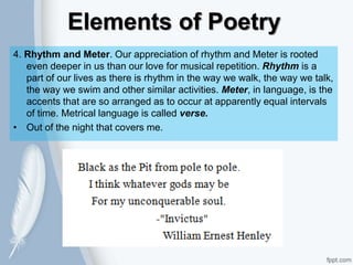 Elements of Poetry | PPTX
