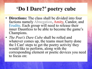 Poetry... do i dare pccr de guzman | PPTX