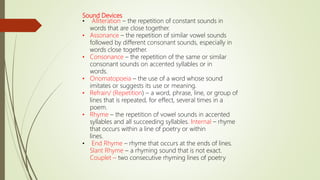 Devices used in Poetry | PPTX