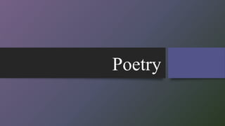 English Lesson: Poetry | PPTX