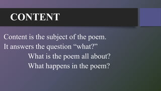 English Lesson: Poetry | PPTX