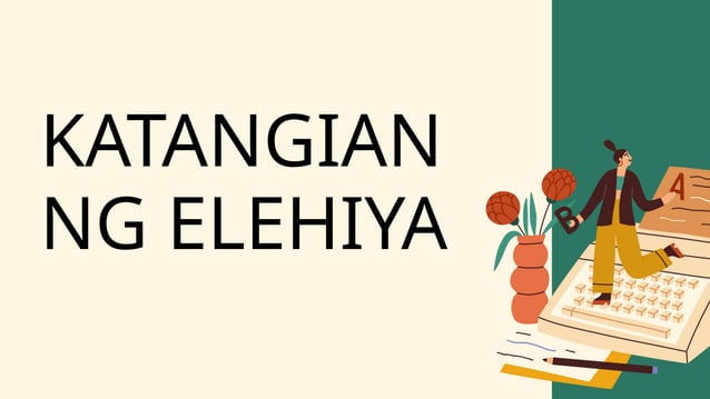 Lesson on Elehiya for Filipino Grade 9 PowerPoint | PPTX