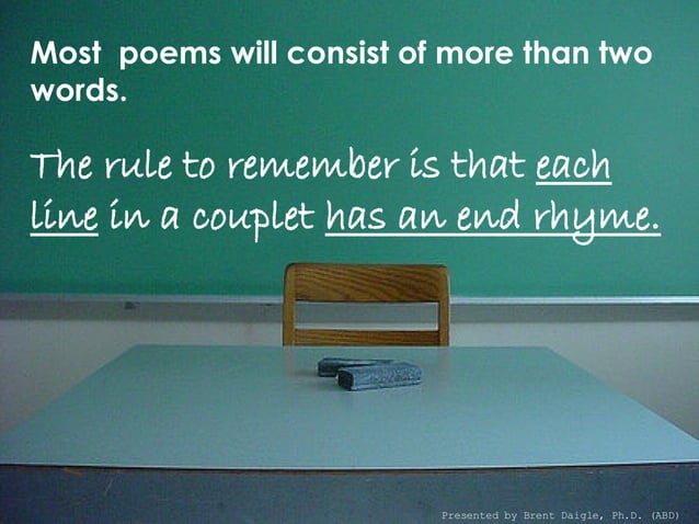 Poetry Couplets English Language Arts | PPT